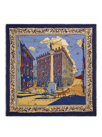 Ferragamo &Eacute;charpe - Bleu