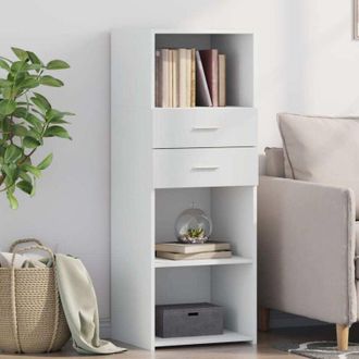 vidaXL Buffet haut blanc 45x42,5x124 cm bois ding&eacute;nierie - Vidaxl