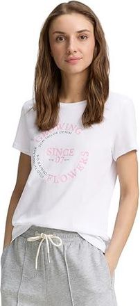 Tom Tailor Denim TOM TAILOR Denim T-Shirt pour Femme, Blanc 20000., XL