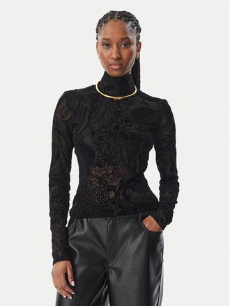Just Cavalli Bluse 81PAH617 JS569 Schwarz Slim Fit