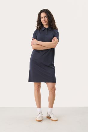 Part Two Jerseykleid Gerade Passform blue navy