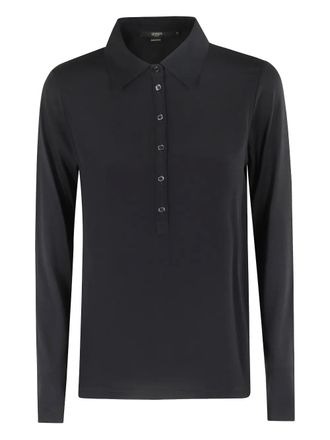 Seventy polo à manches longues - Noir