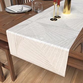 Soleil d'Ocre Chemin de Table 40x180 cm Luxury Blanc