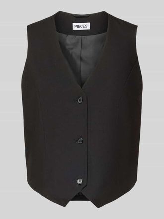 Pieces Regular Fit Anzugweste mit Viskose-Anteil Modell BOSELLA