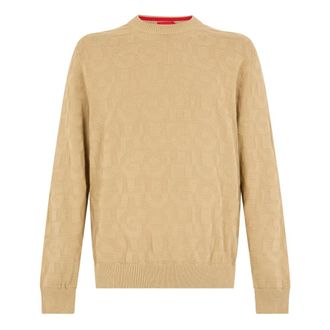 HUGO BOSS Rundhals-Sweatshirt - - Knitwear - Herren - Beige - S