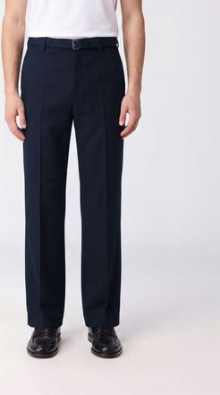 Dries Van Noten Pantalon de tailleur en laine &agrave; jambe large et pinces
