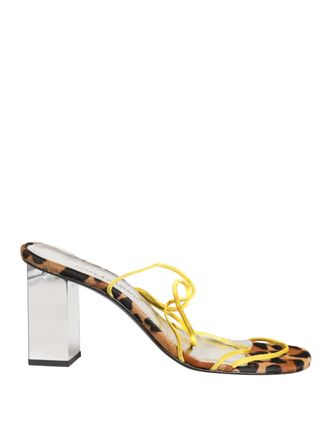 Dolce & Gabbana Womens Multicolor Leather Block Heels Sandals Shoes