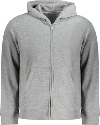 Calvin Klein Homme, Sweatshirts et sweats à capuche, Gris, Taille: S Sweat à capuche de sport à manches longues