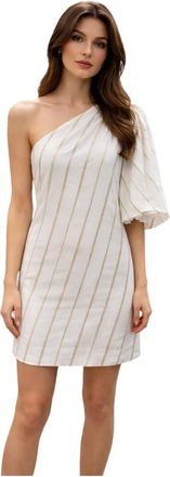 Simona Corsellini Femme, Robes, Blanc, Taille: 40 FR Robe Courte Asym&eacute;trique