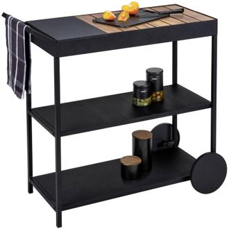 WENKO Servierwagen aus Metall und Akazienholz miro