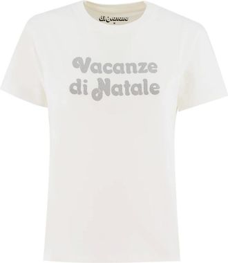 MC2 Saint Barth Femme, Tops, Blanc, Taille: 38 FR T-shirt à encolure ronde brodée mignonne