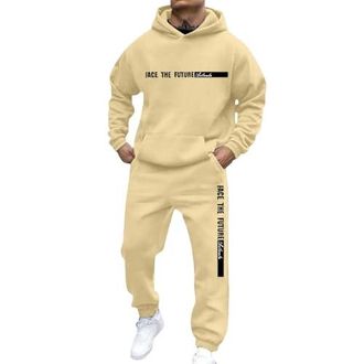 Generic Surv&ecirc;Tements Homme, Surv&ecirc;tement Homme Ensemble 2 Pi&egrave;ces Automne Hiver Surv&ecirc;Tements Sport Combinaison de Sport Tenue de Maison Automne Hiver Couleur Un