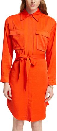 Esprit Damen 034ee1e360 Kleid, 880/Bright Orange, 40
