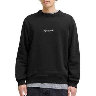Jack & Jones Jornorrebro EMB Sweat Crew Noos pour Homme, Noir, XXL