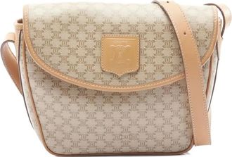 Celine sac porté épaule à motif Macadam (années 2000) - Tons neutres