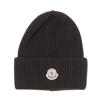 Moncler M&uuml;tze aus Wolle und Kaschmir mit Logo - - Accessories - Herren - Braun - ONE SIZE