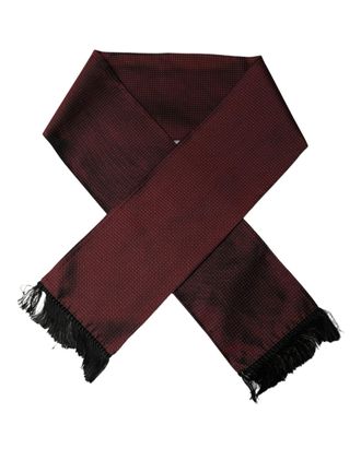 Dolce & Gabbana Silk Dotted Scarf - Burgundy
