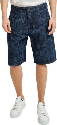 A|X Armani Exchange Homme, Shorts, Bleu, Taille: W32 Denim Cotton Shorts