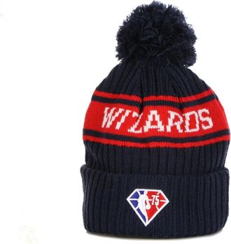New Era NBA Draft Pom Pom Hat Wizards - - Accessories - Herren - Schwarzk - ONE SIZE