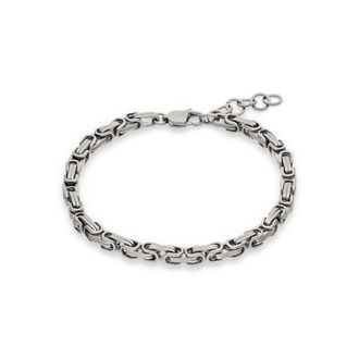 s.Oliver Herren Bracelet - Armband aus mattiertem Edelstahl - Silber - Verstellbar bis 22 cm - wasserfest & hautfreundlich