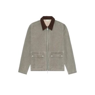 Dr&ocirc;le de Monsieur Veste en jean zipp&eacute;e d&eacute;lav&eacute;e - Homme - Vestes - Gris - Taille: L