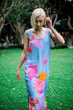 Neu Nomads Damen vegan Tr&auml;gerkleid Joelle Rosa Mohnblumen