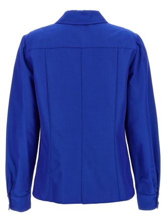 Carolina Herrera Cotton-Viscose Blend Shirt - Royal Blue
