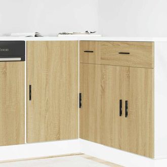 vidaXL vidaXL Meuble bas du lavabo ch&ecirc;ne sonoma bois ding&eacute;nierie