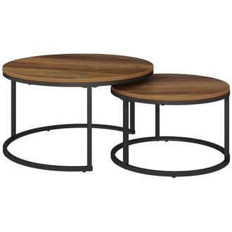 Vicco Set de tables basses Montreal, Bois, 77 x 40 cm 2 pi&egrave;ces