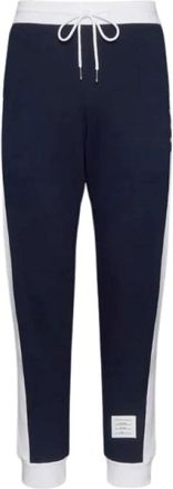 Thom Browne Homme, Pantalons, Bleu, Taille: XL Pantalons de surv&ecirc;tement W/ Engineered 4 Bar
