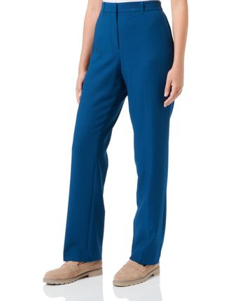 s.Oliver Black Label Damen Hose lang, Regular Fit Blue Green 36