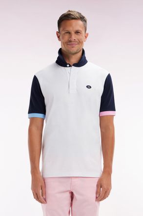 Eden Park Maillot &Agrave; Manches Courtes En Jersey De Coton Blanc Broderie Dos