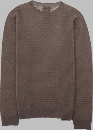 Giorgio Armani Virgin Wool Crew-Neck Sweater - Beige