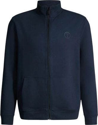 Joop Homme, Sweatshirts et sweats &agrave; capuche, Bleu, Taille: L Veste Sport avec Logo Rond Discret