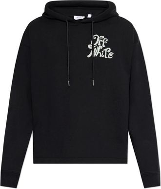 Off-white Homme, Sweatshirts et sweats &agrave; capuche, Noir, Taille: S SweaT-shirt &agrave; logo imprim&eacute;