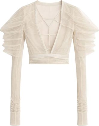Rick Owens Femme, Blouses et Chemises, Beige, Taille: 38 FR Rhino Top