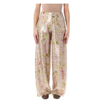Alberta Ferretti Femme, Pantalons, Multicolore, Taille: 36 FR Pantalone Pailettes Stampata