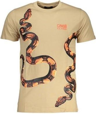 Cavalli T-SHIRT MANICHE CORTE UOMO BEIGE