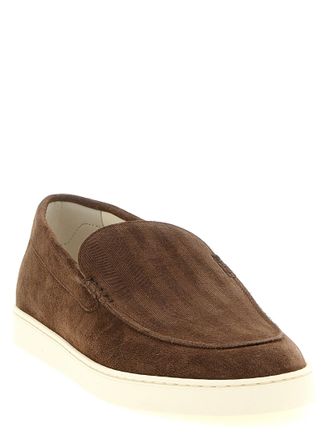 Brunello Cucinelli Mens Brown Calfskin Slip-On Loafers