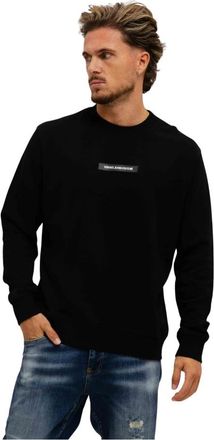 Versace Jeans Couture Homme, Sweatshirts et sweats &agrave; capuche, Noir, Taille: XL Pull avec Patch en Silicone