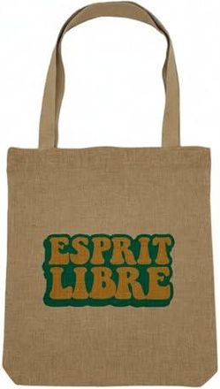 Fabulous Sac Shopping Tote Bag Aspect Lin - Esprit Libre Boh&eacute;mien Hippie Libert&eacute; - Sac de Courses Toile Epaisse 360g Beige Naturel Cabas Port&eacute; Epaule Solide Im