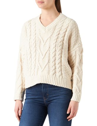 Replay Damen DK1333.000.G23206 Pullover, 300 Cream, XL