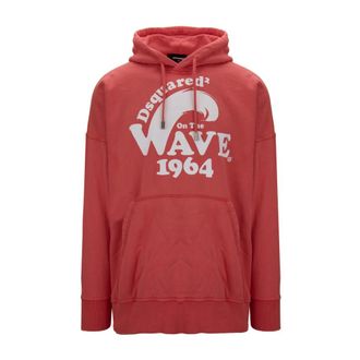 Dsquared2 Herrenhoodie mit Kordelzug - - Sweatshirts & Hoodies - Herren - Rot - L