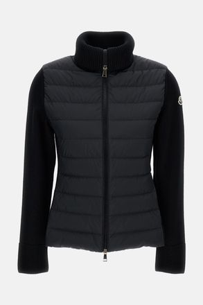 Moncler Gepolsterter Strickjacke Mit Reissverschluss