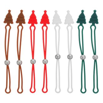 Angoily 8 St&uuml;ck Verstellbare rutschfeste Silikon-Haken f&uuml;r Weihnachtsbaum-Dekorationen Wiederverwendbare Kabelbinder f&uuml;r Ornamente Vielseitige Aufh&auml;nger f&uuml;r B