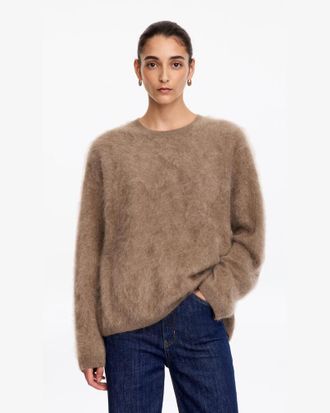 Arket Pullover Aus Reinem Geb&uuml;rstetem Kaschmir -Beige