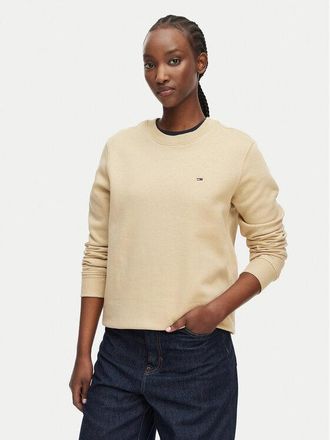 Tommy Jeans Sweatshirt Flag DW0DW19959 Beige Regular Fit