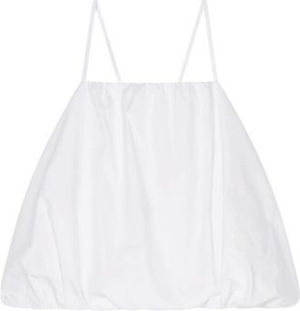 A|X Armani Exchange Femme, Tops, Blanc, Taille: 40 FR Cotton Twill Top