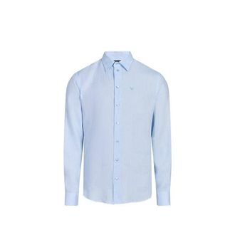 Emporio Armani Chemise droite en pur lin