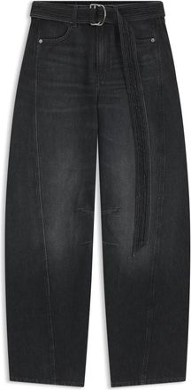 Boss Orange by Hugo Boss Femme, Jeans, Noir, Taille: W29 Jean Ballon Noir avec Ceinture D-Ring
